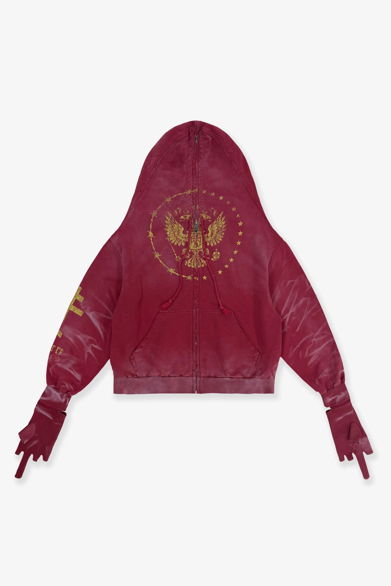 ZYGON ZIP HOODIE - RED : PROJECT G/R ZYGON ZIP HOODIE - RED : PROJECT G/R