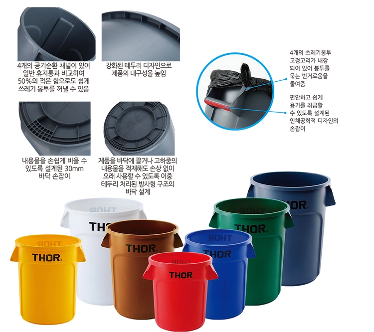 트러스트 토르 원형 컨테이너 208리터 THOR - 윤주방