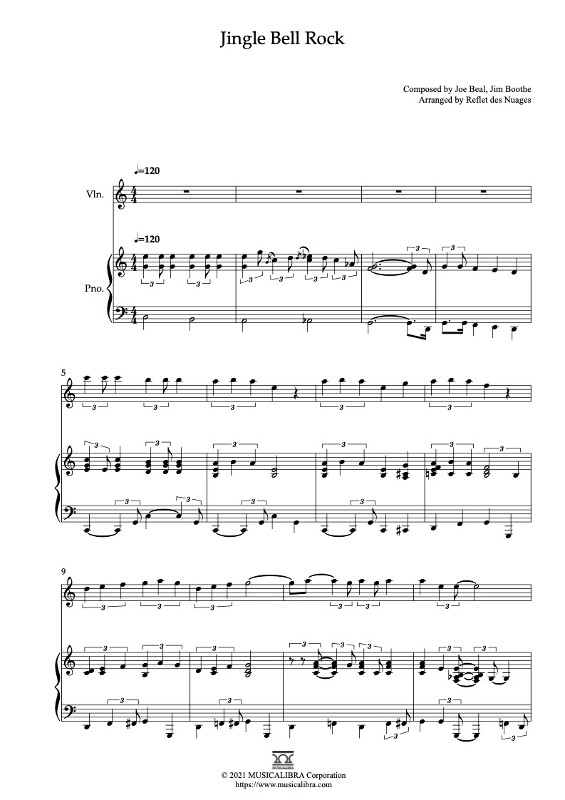 Jingle Bell Rock Piano Sheet Music For Beginners Jingle Bell Rock By