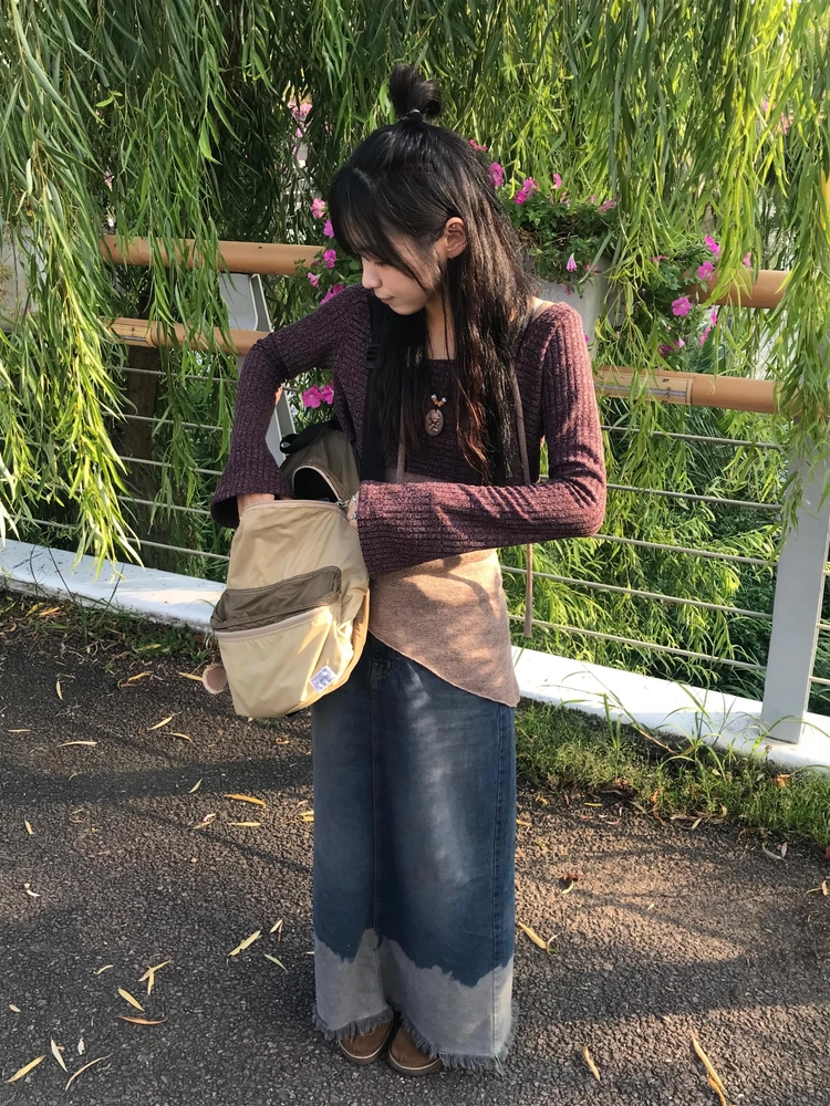 [SET] アシンメトリーノースリブ秋ニットセット | ファッション通販サイト NUGU