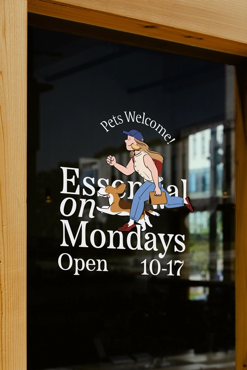 Storefront Window Sign 01 Mockup | Scene Number Mockup